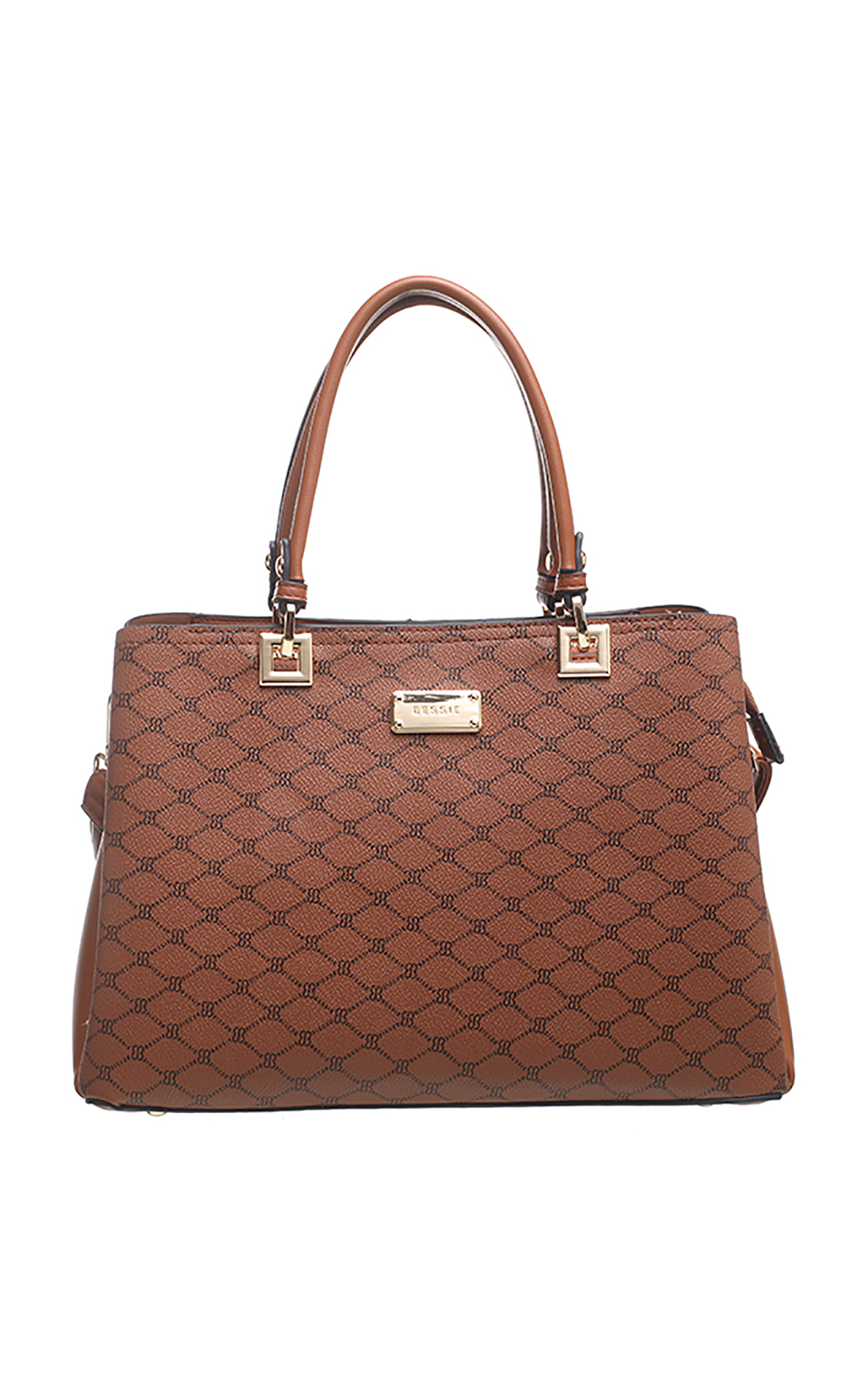 BESSIE LOGO PRINT TWO TONE TOTE – Bessie London