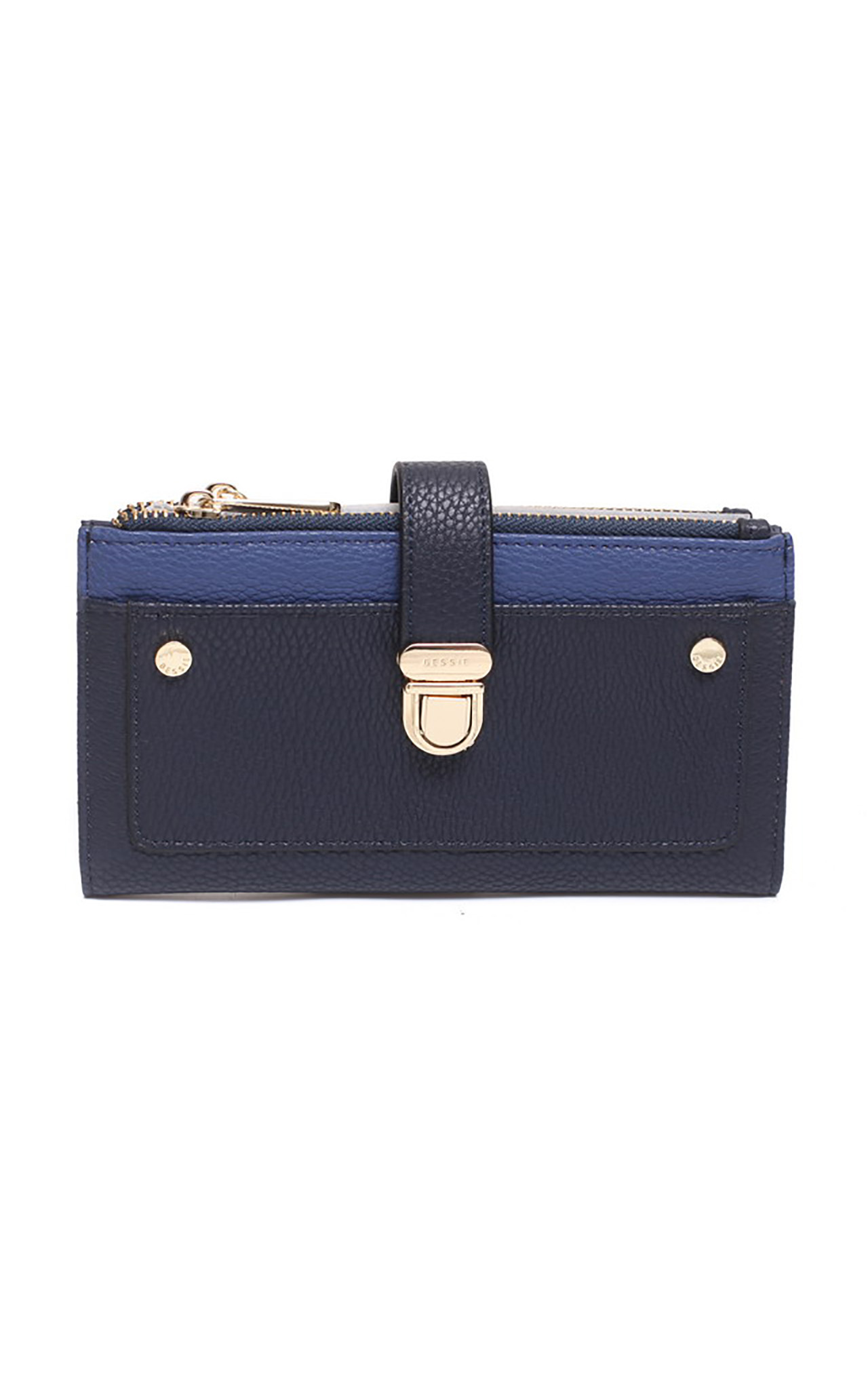 TWO TONE PUSH LOCK PURSE – Bessie London