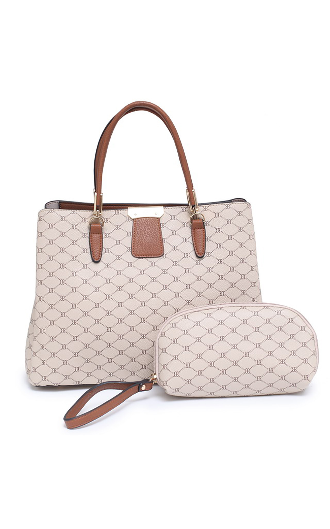 BESSIE LOGO PRINT 2 PIECES BAG SET TOTE – Bessie London