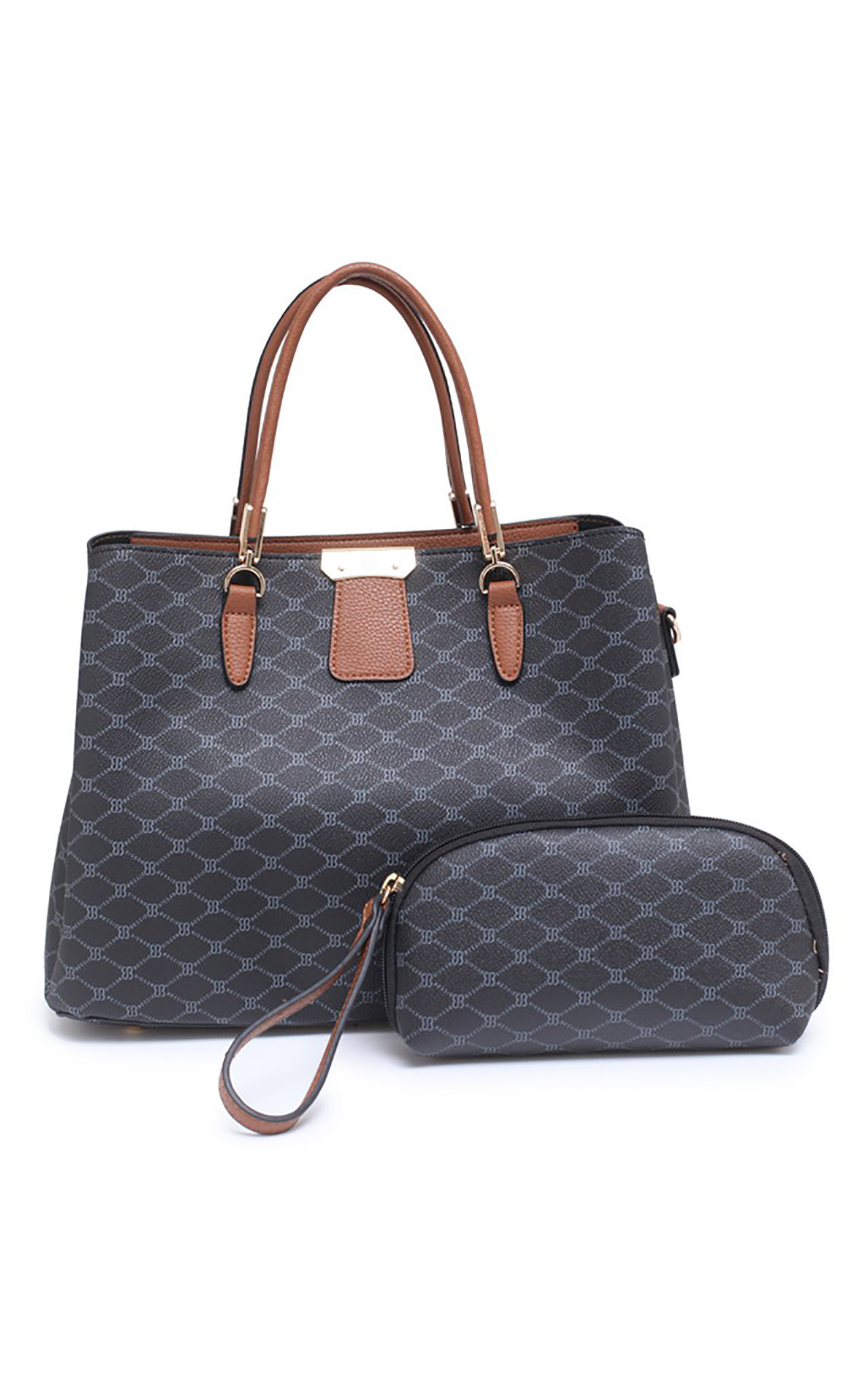 BESSIE LOGO PRINT 2 PIECES BAG SET TOTE – Bessie London